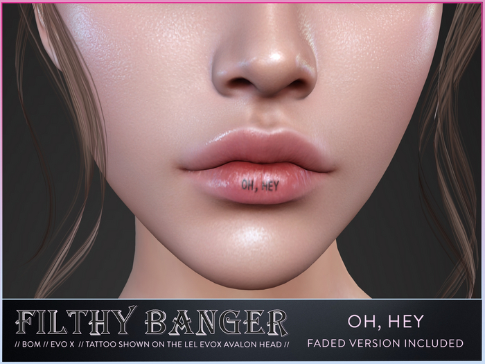 Second Life Marketplace Fb Oh Hey Lip Tattoo Lel Evox 0185